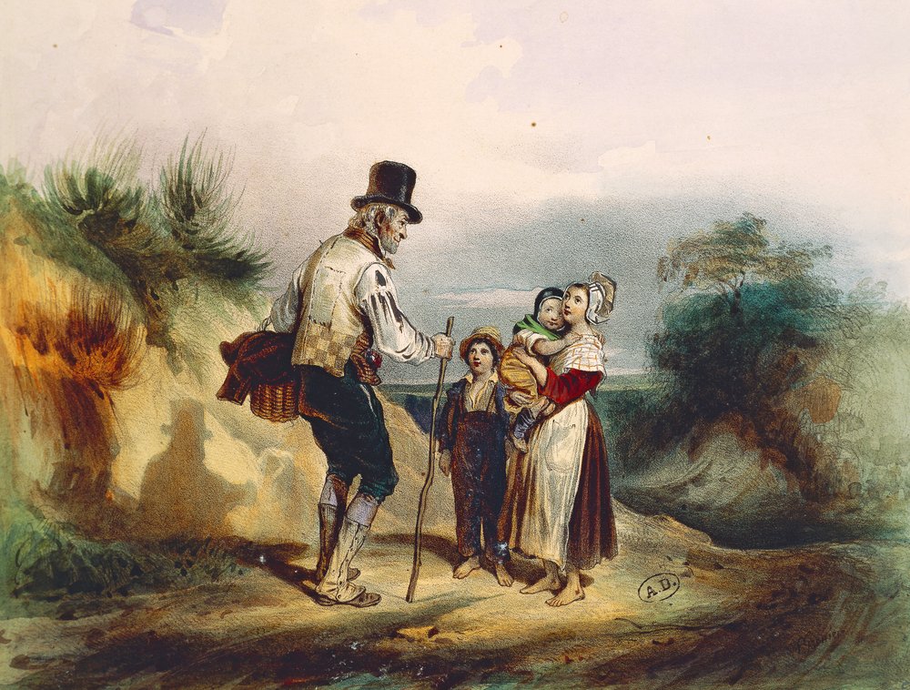 The shortcut, illustration for Les Miserables by Victor Hugo