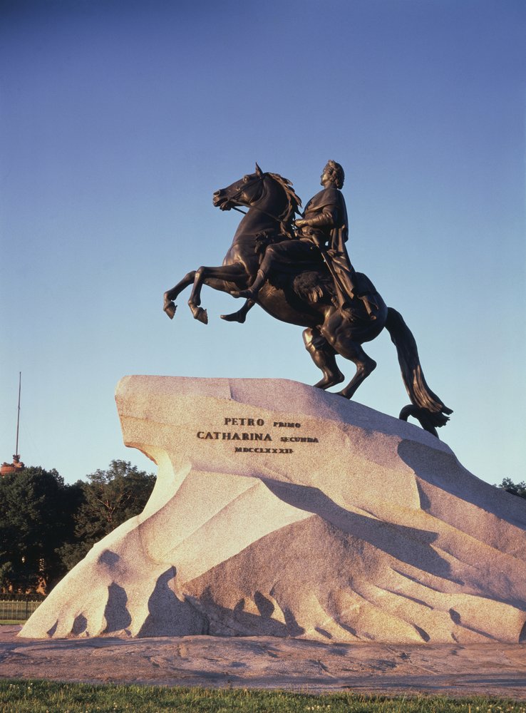 Peter The Great Horse Statue Statue Of Peter The Great Stock Photo