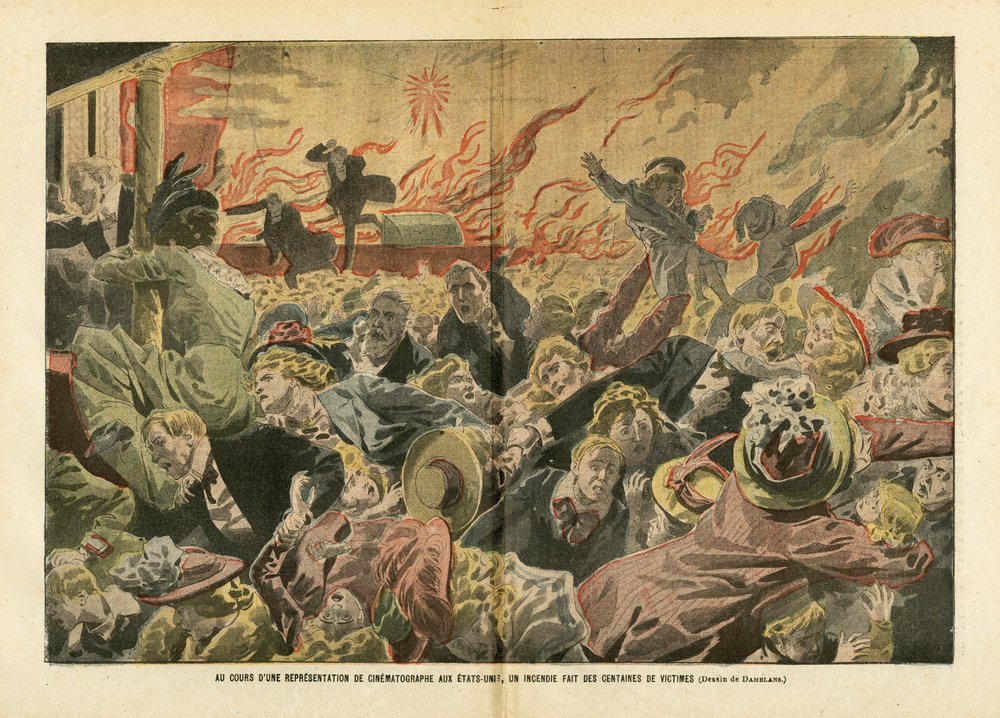 Illustration of Eugene Damblans in Le Pelerin, 26/01/08 - During a film-maker performance in the ...