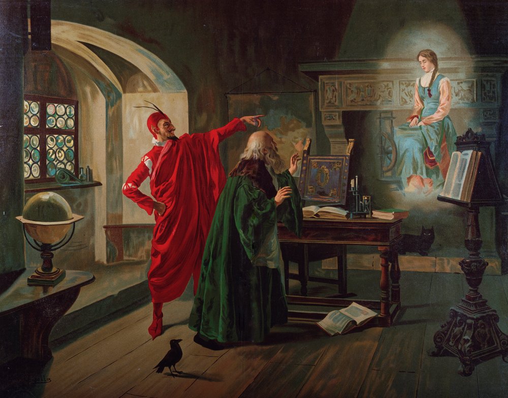 Marguerite, Faust and Mephisto Scene from Faust, circa 1900