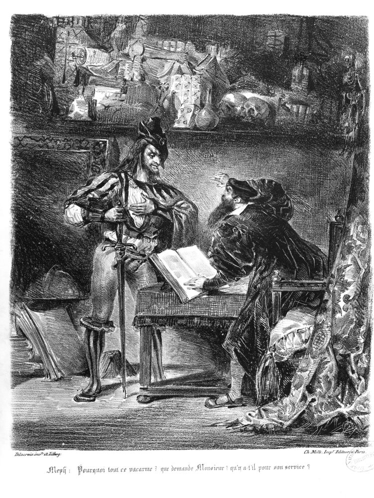 First Meeting between Faust and Mephistopheles: 'Why all this Noise ...