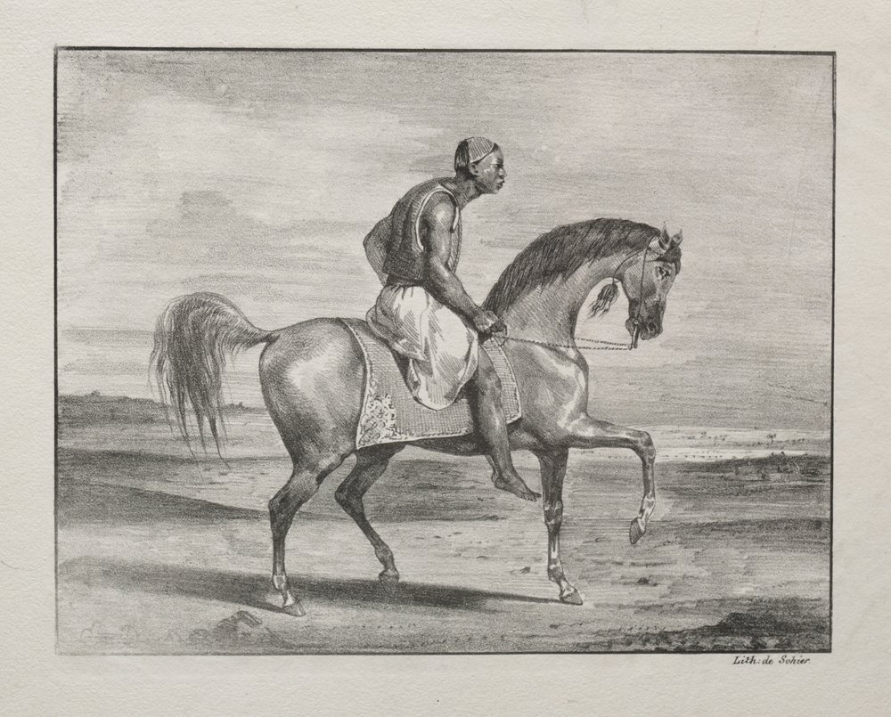 African on Horseback by Ferdinand Victor Eugene Delacroix