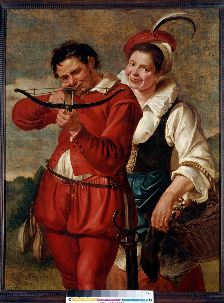 The Crossbow and His Wife by Flemish School