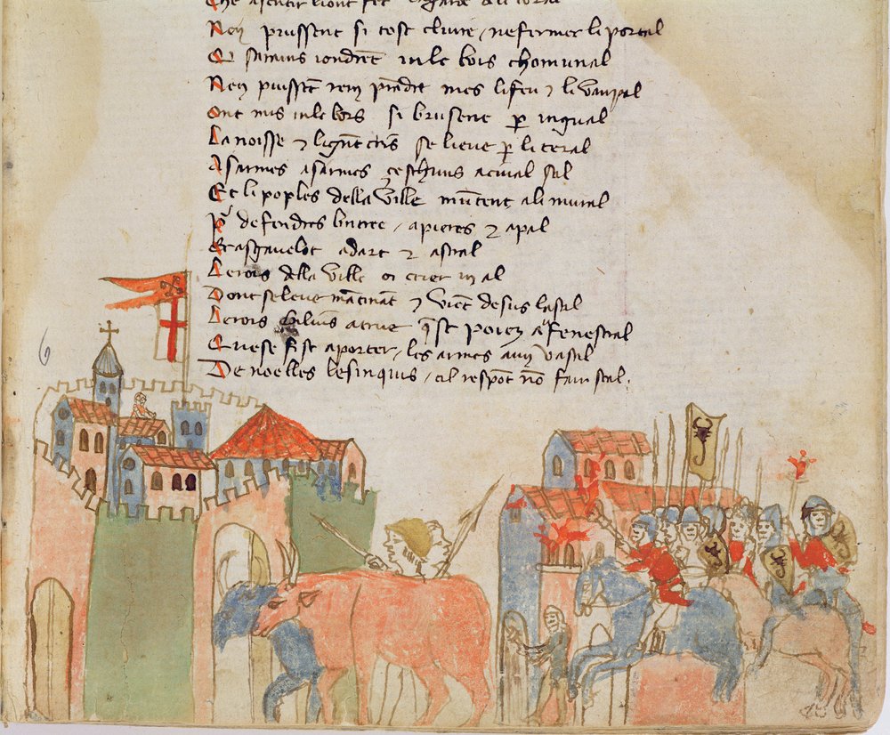 Peasants Entering a Town with Their Cattle and the Arrival of Attila's ...