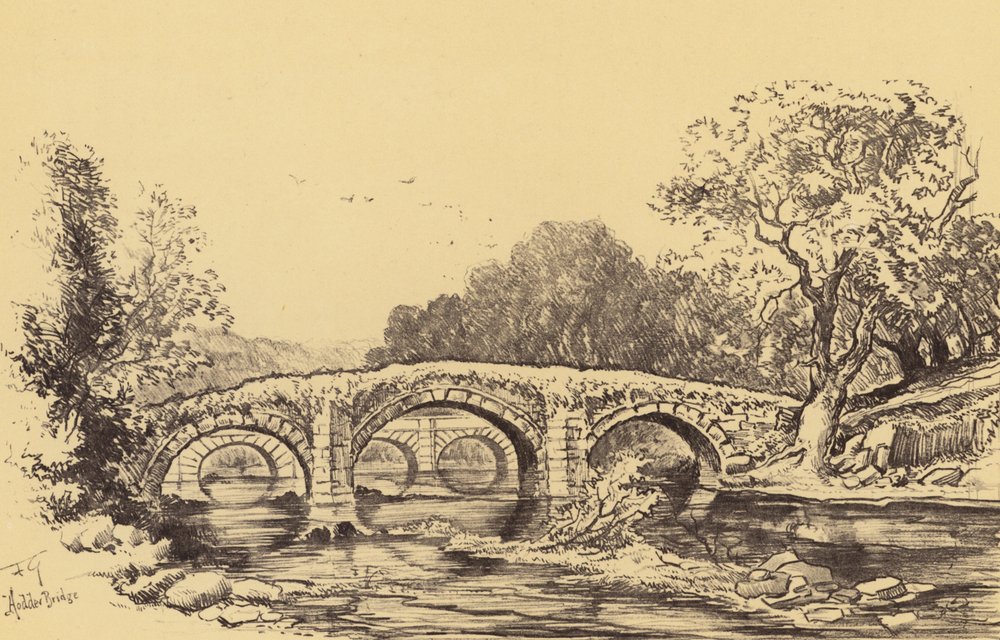 Cromwell's Bridge on the Hodder by Frank Greenwood