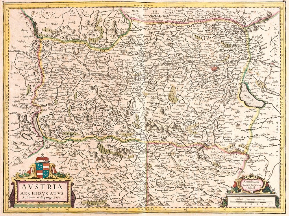 Map of the Archduchy of Austria by Frederick de Wit