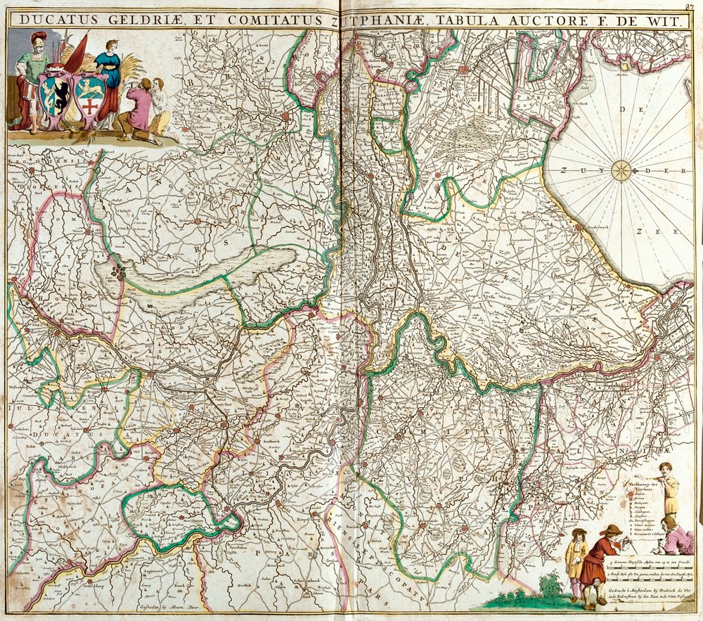 Map of the Duchy of Gelderland and the County of Zutphen (Germany)