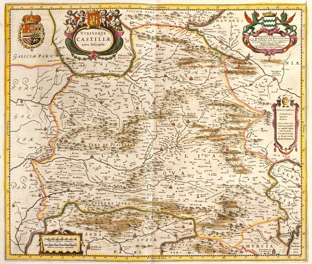 Map of the Kingdom of Castile (Spain) by Frederick de Wit