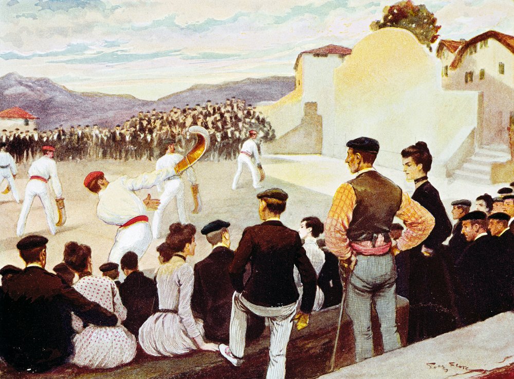 Basque Pelota, September by French School: Fine art print