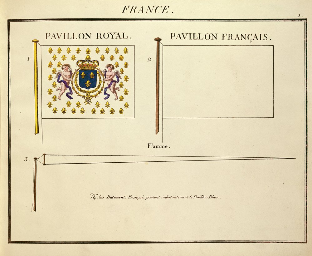 Flag of Louis XVIII and Charles X, Kings of France