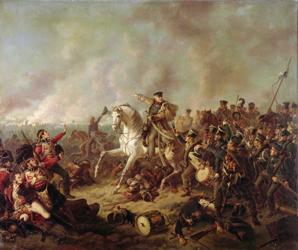 The Battle of Waterloo by Friedrich Kaiser: Fine art print