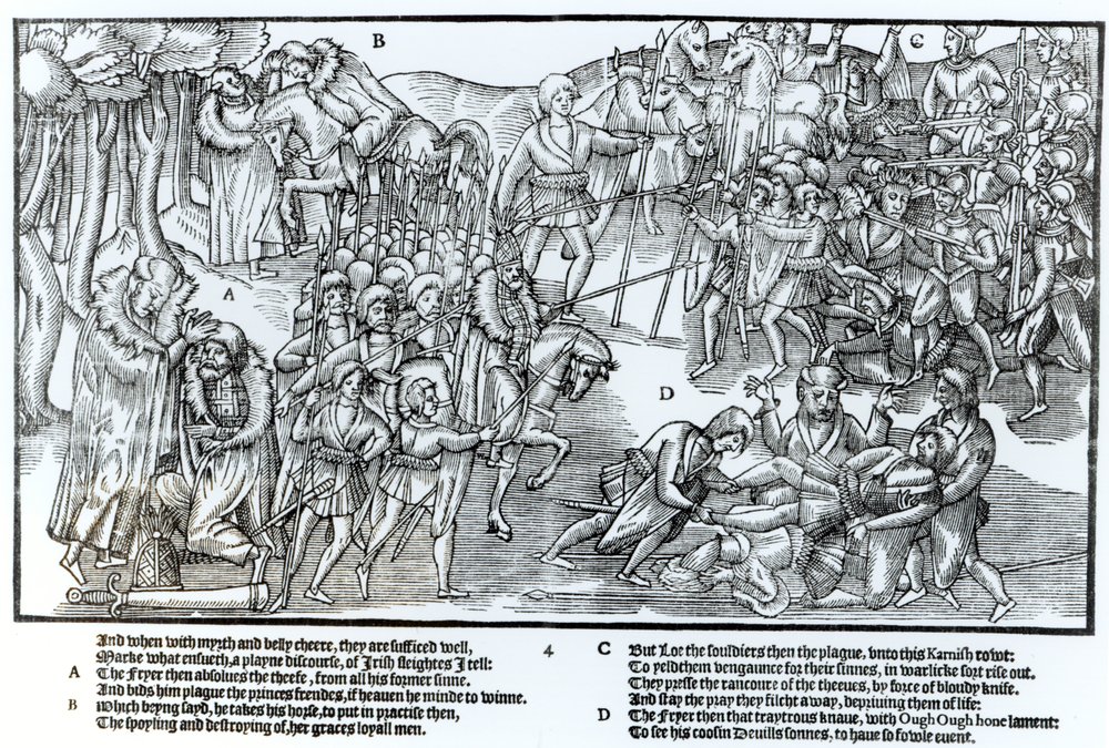 The Irish Chieftain Receives the Priest's Blessing Before Departing to ...