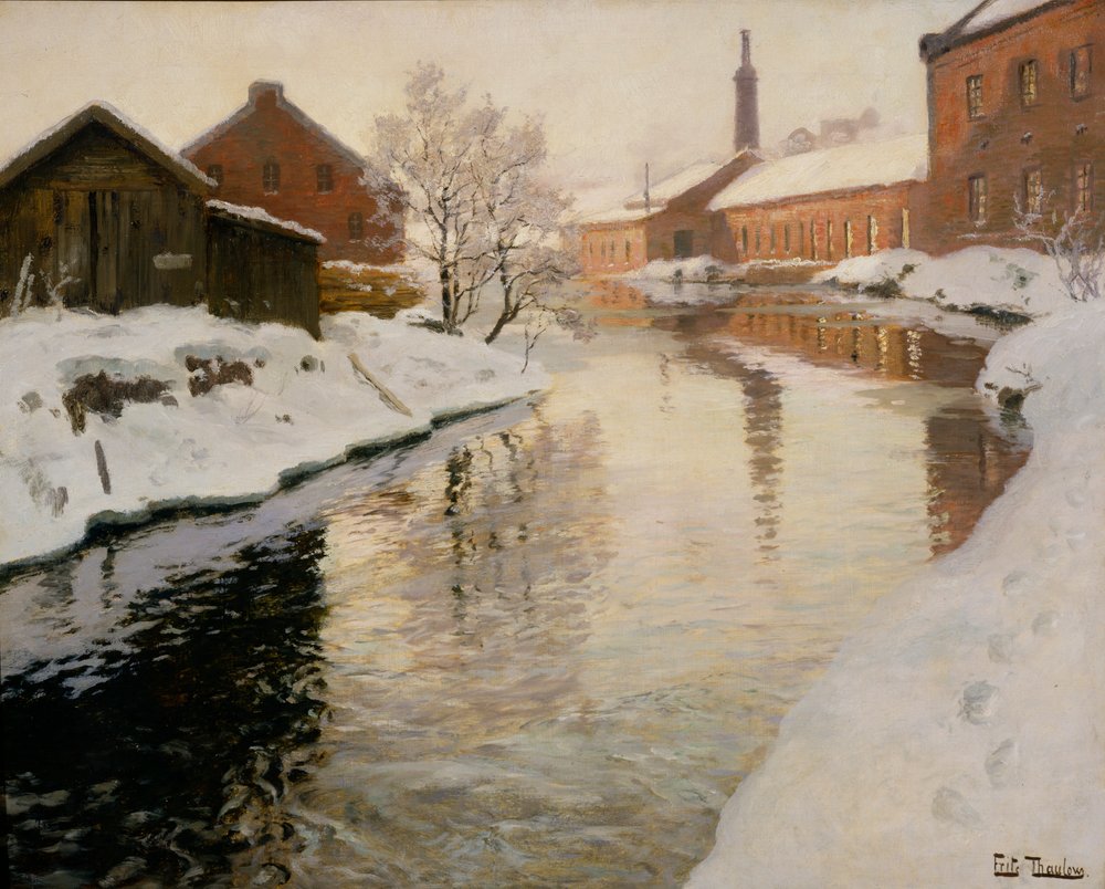 Lysaker River by Fritz Thaulow: Buy fine art print