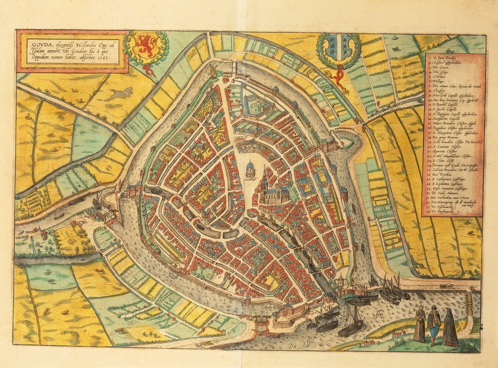 Map of Gouda from Civitates Orbis Terrarum