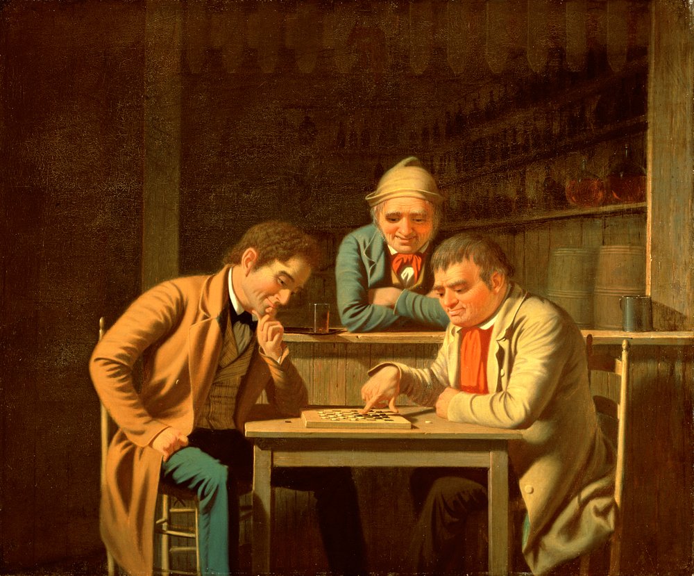 The Checker Players by George Caleb Bingham