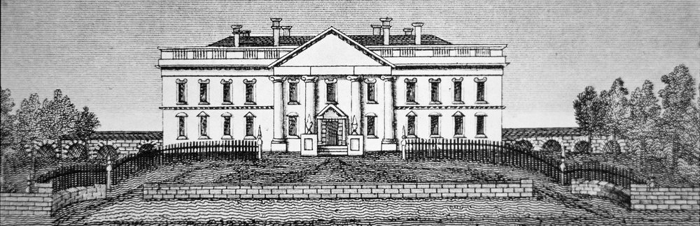 The White House in 1820 by George Catlin: Fine art print