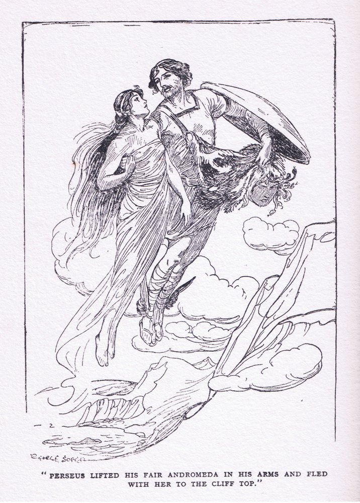Perseus lifted his fair Andromeda in his arms and fled with her to the ...