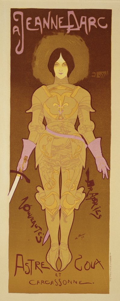 Reproduction of a Poster Advertising 'Joan of Arc' Costumes at a ...