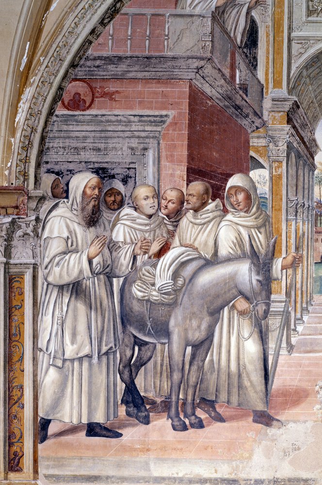 Florent sends courtesans to the monastery (detail)