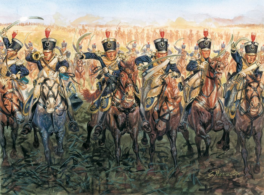 Napoleonic Wars: English Cavalry Charging by Giuseppe Rava