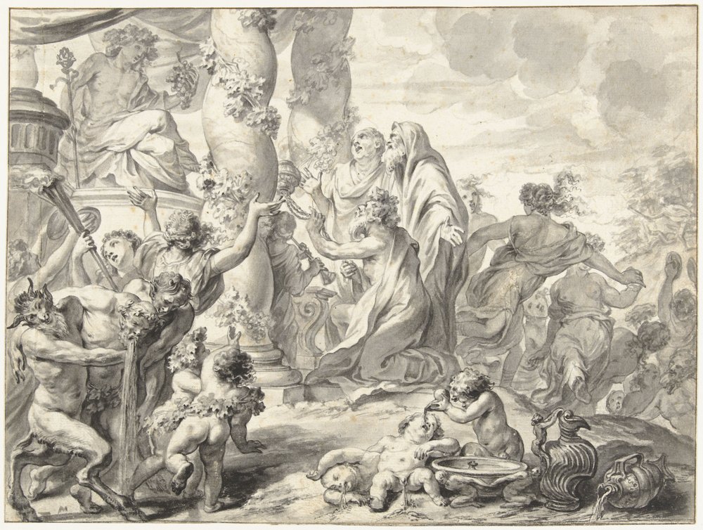 The Sacrifice of Bacchus by Godfried Maes: Fine art print
