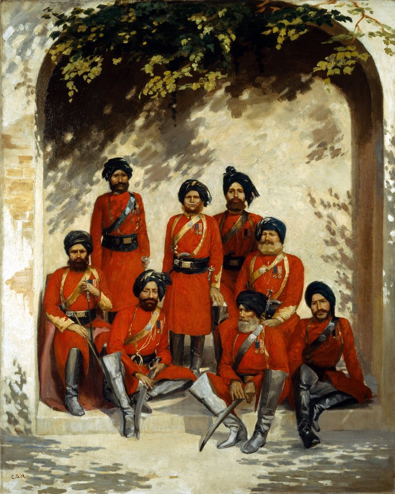 Indian Army Officers and Non-Commissioned Officers, 2nd Regiment of ...