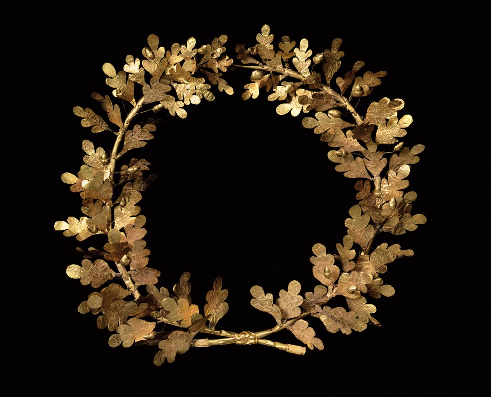 Wreath of Oak Leaves and Acorns, c.350-300 BC (gold)