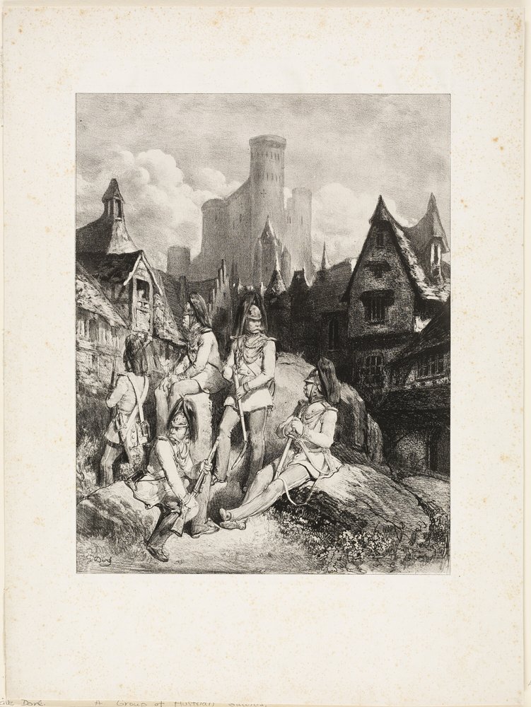A Group of Austrian Guards by Gustave Dore: Fine art print