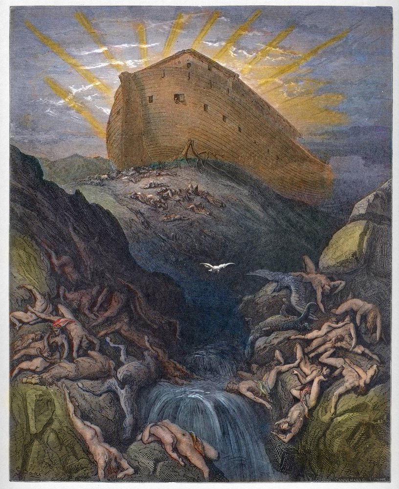 Noah's Ark - The Dove Sent Forth from the Ark (engraving)