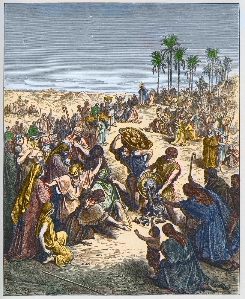 The multiplication of bread - Christ feeding the multitude