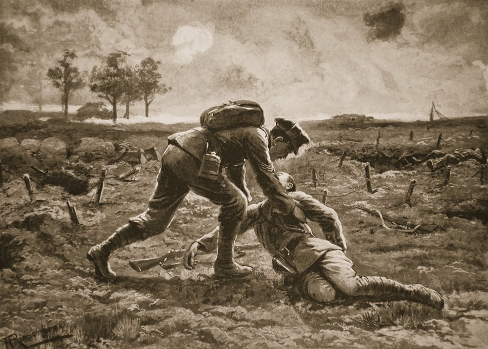 Sergeant Fuller Runs Forward, Under a Terrific Fire, to Rescue His ...