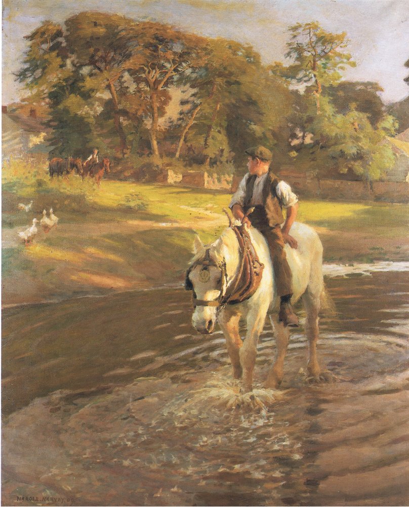 Watering the Horse by Harold Harvey: Buy fine art print