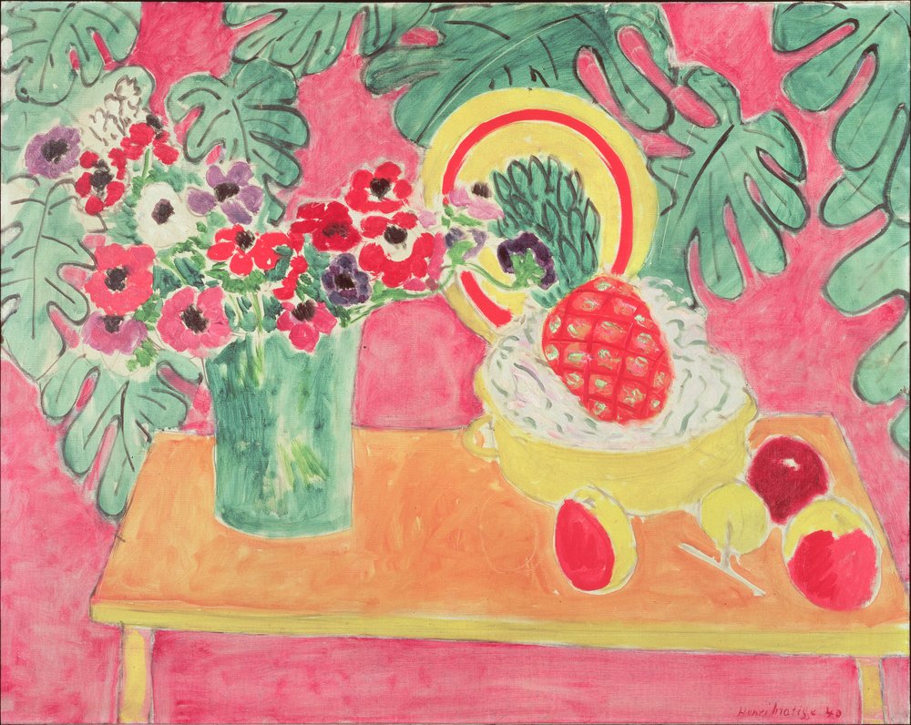 Pineapple and Anemones by Henri Matisse: Fine art print