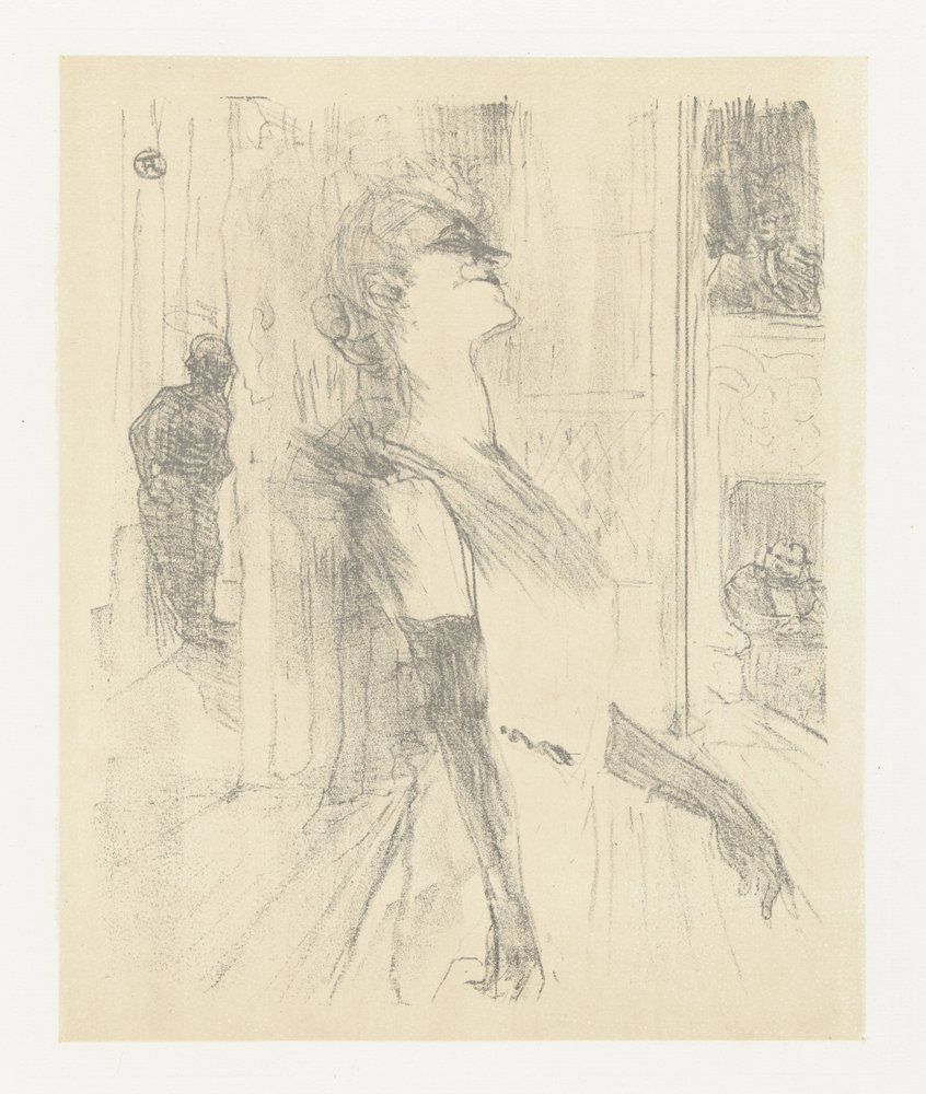 Portrait of Actress Yvette Guilbert During Performance