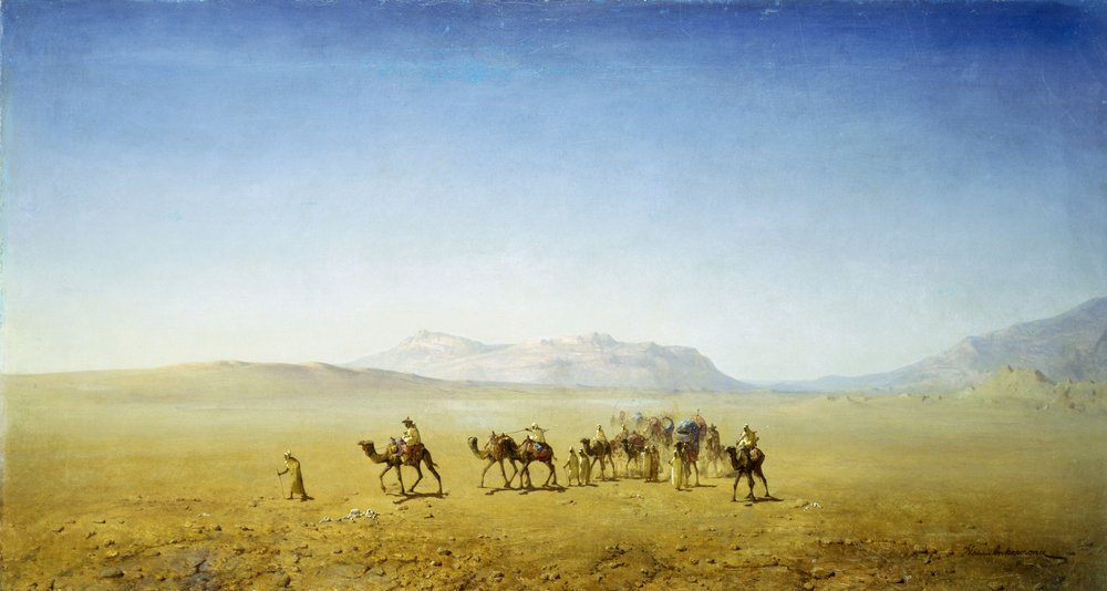 An Arab Caravan in the Desert by Henrik Ankarcrona