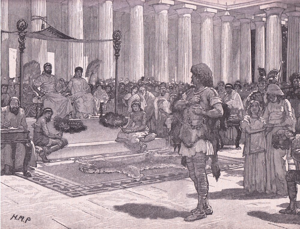 Caractacus before Claudius AD 51 by Henry Marriott Paget