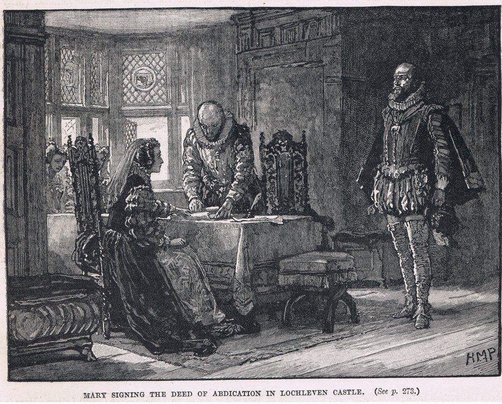 Mary Signing the Deed of Abdication in Lochleven Castle