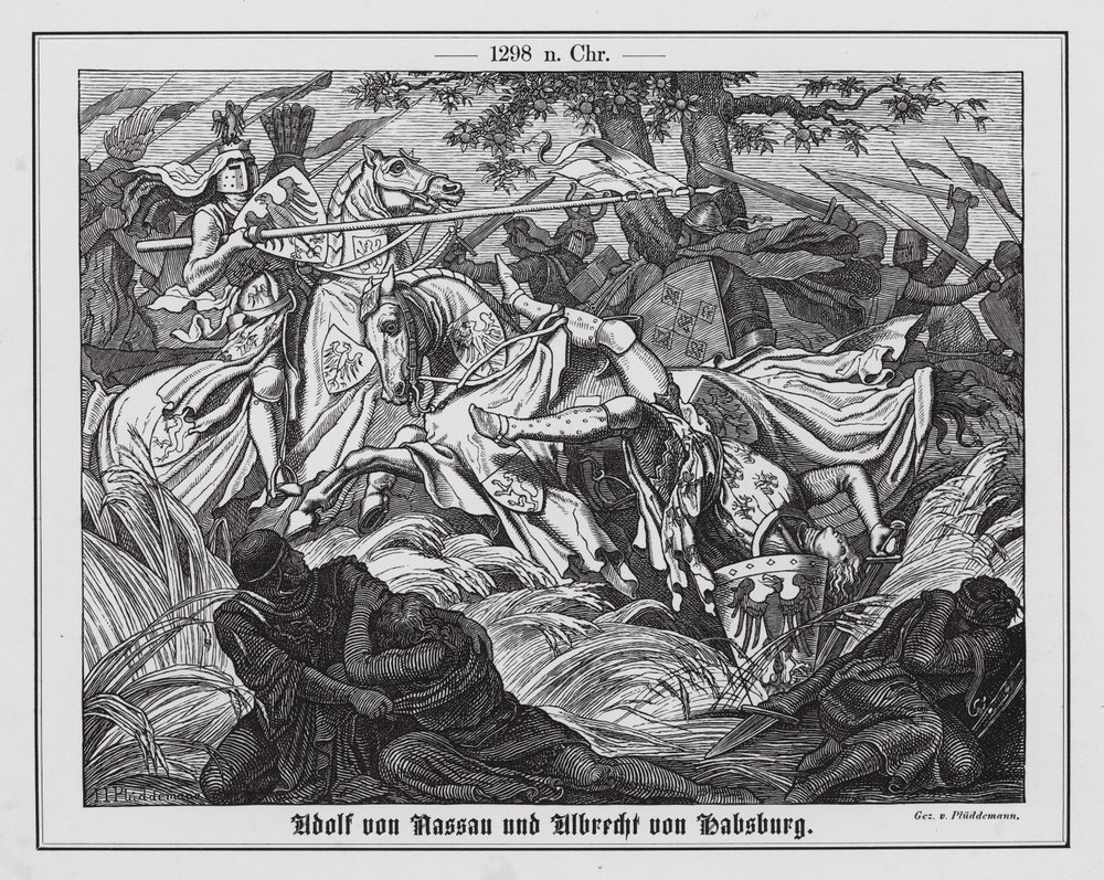 Adolph of Nassau and Albert I of Habsburg at the Battle of Gollheim