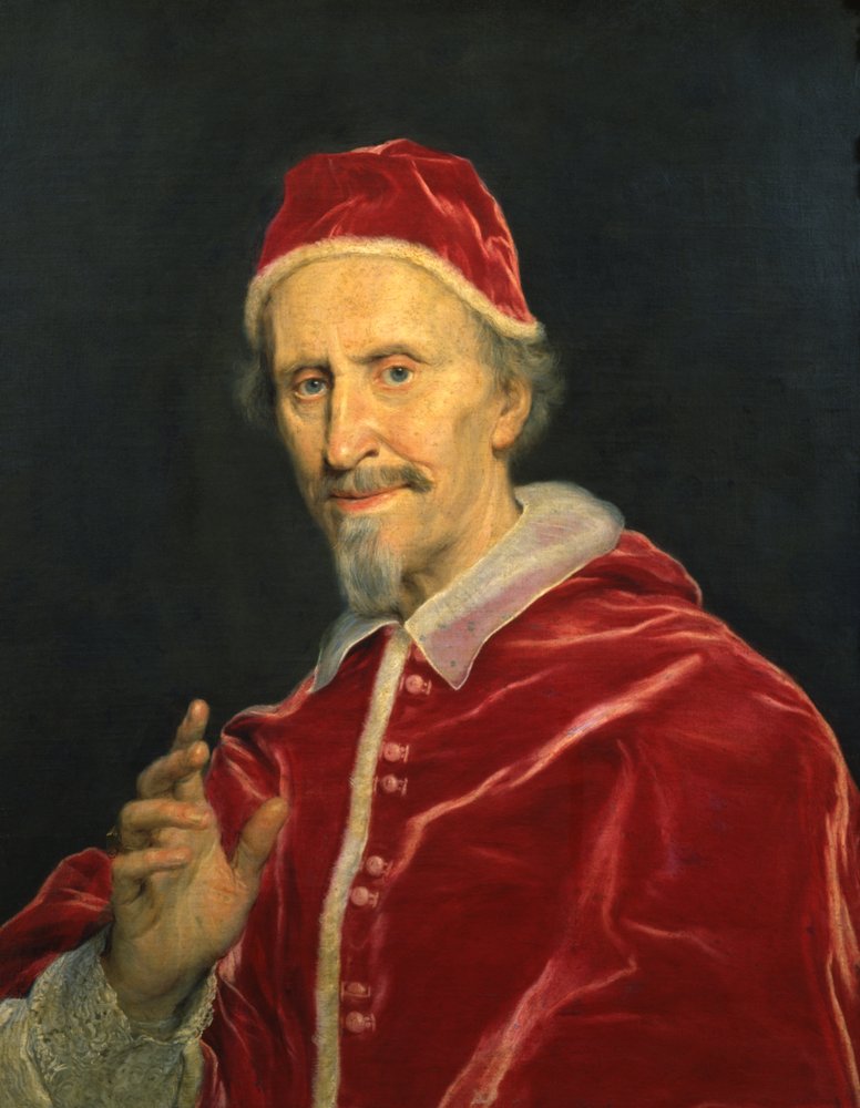 Portrait of Pope Clement IX by Il Baciccio: Fine art print