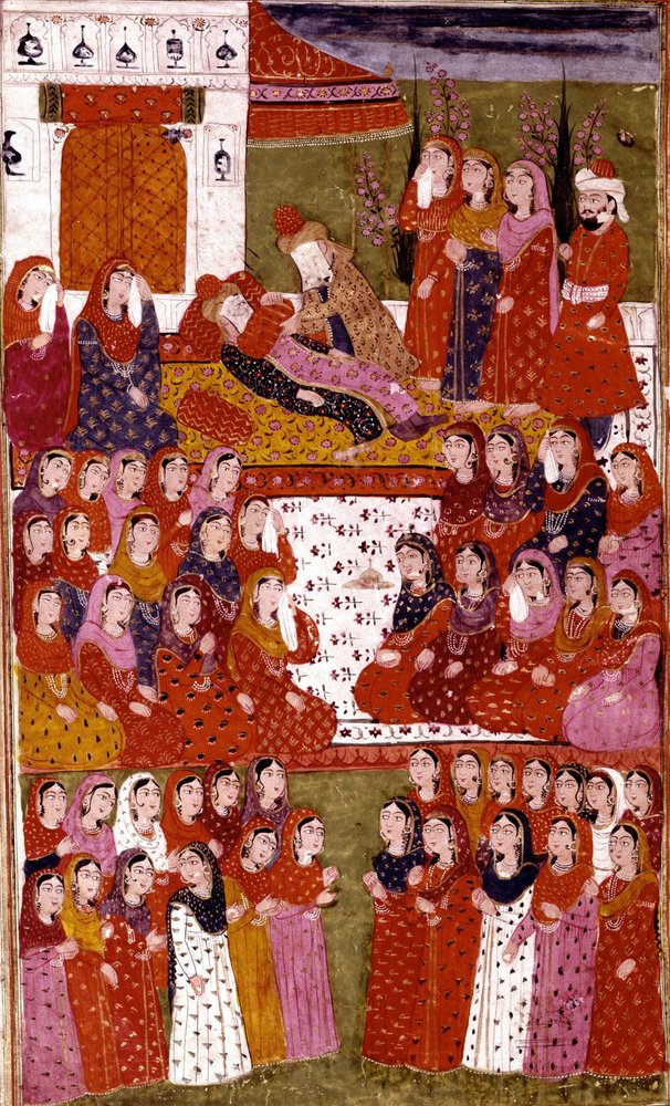 The Death of Abu Bakr (Illustration from Hamla-i-Haydari)