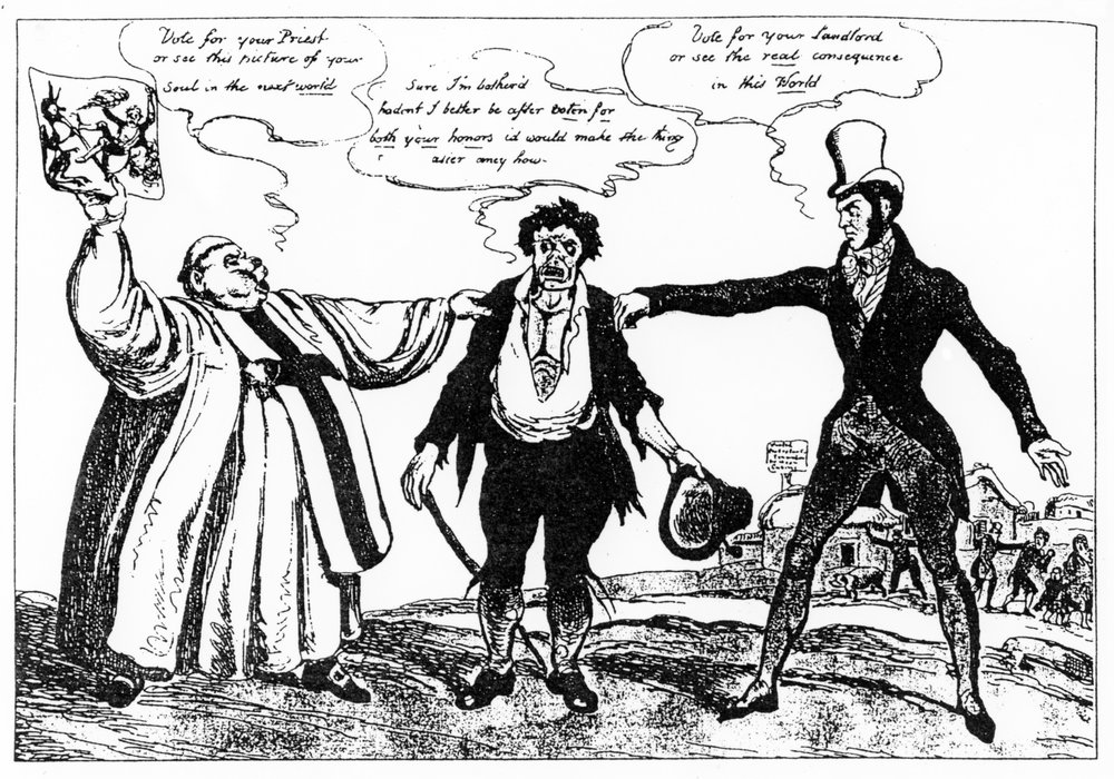 Cartoon of the Campaign for the County Clare By-Election, 1828