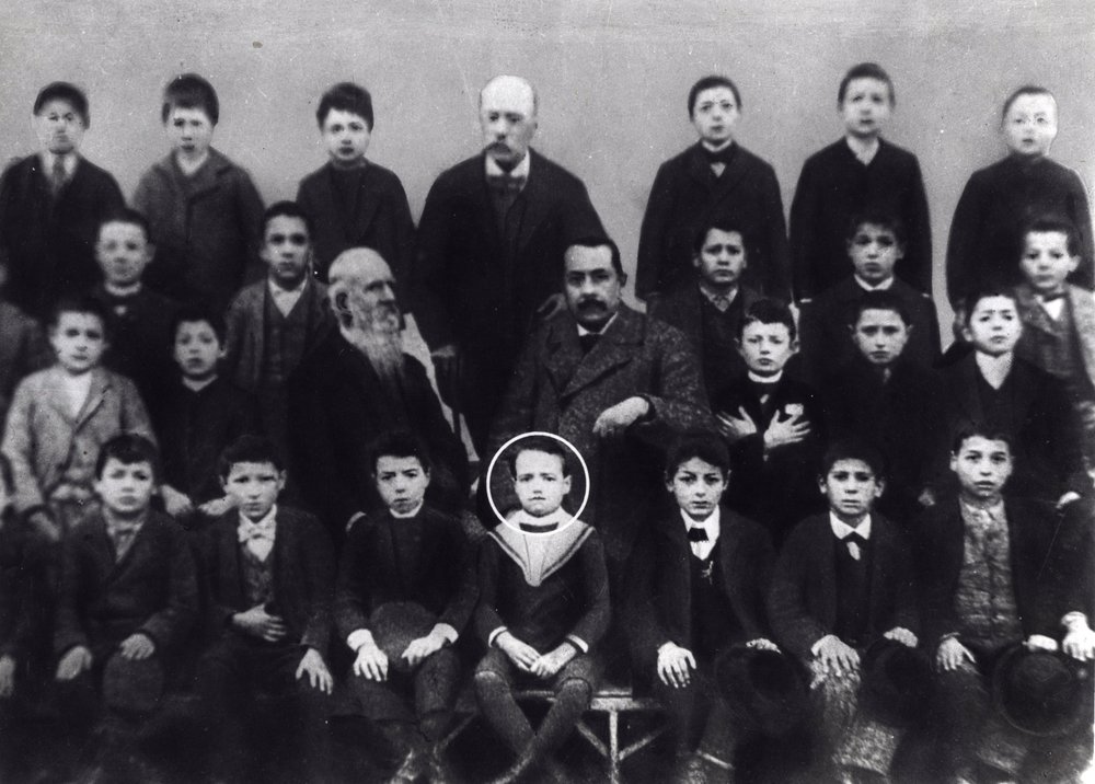 Benito Mussolini in elementary school - A portrait of Benito Mussolini ...