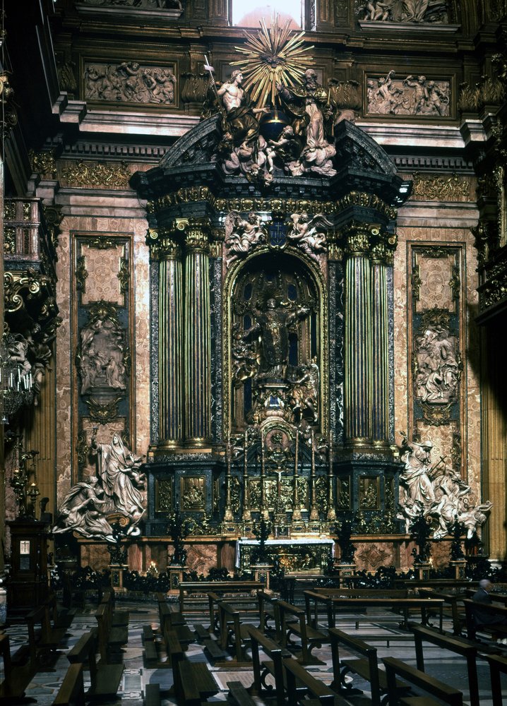Altar of St. Ignatius at the Church of Jesus in Rome (baroque art)