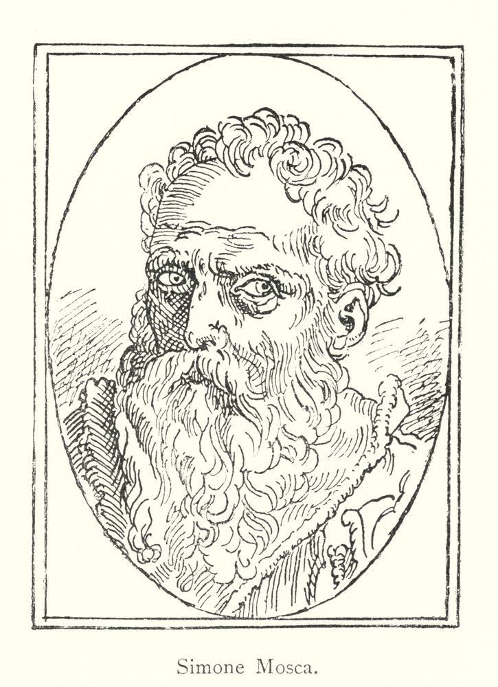 Simone Mosca (engraving) by Italian School: Fine art print