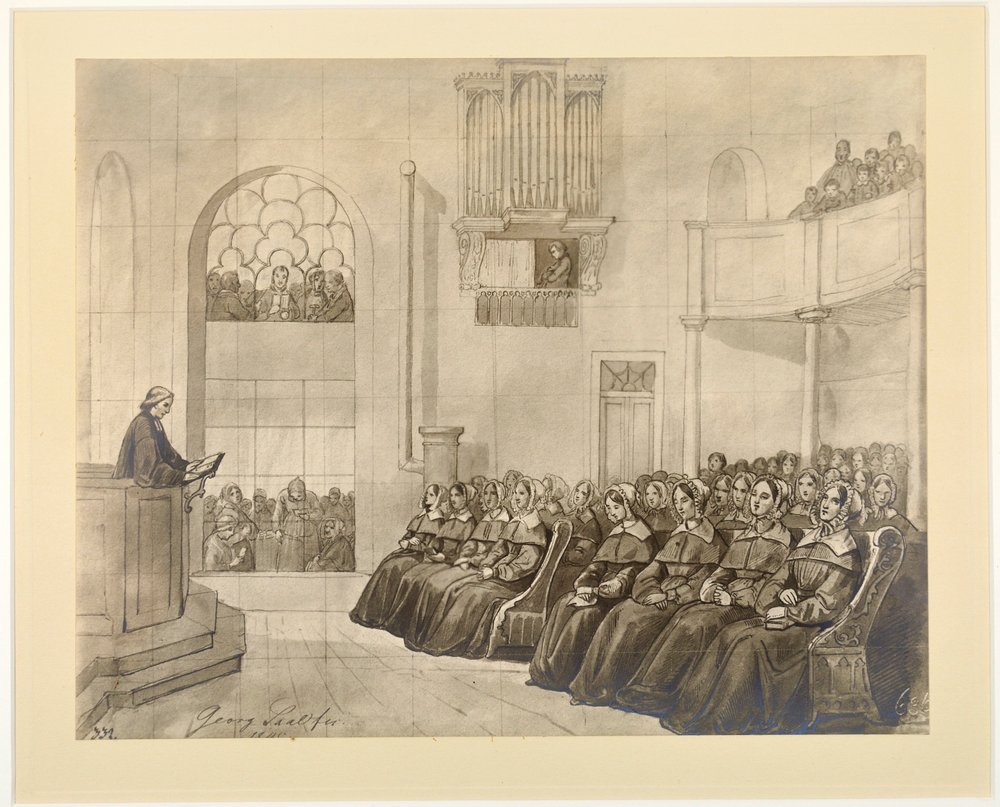 pastor preaching drawing