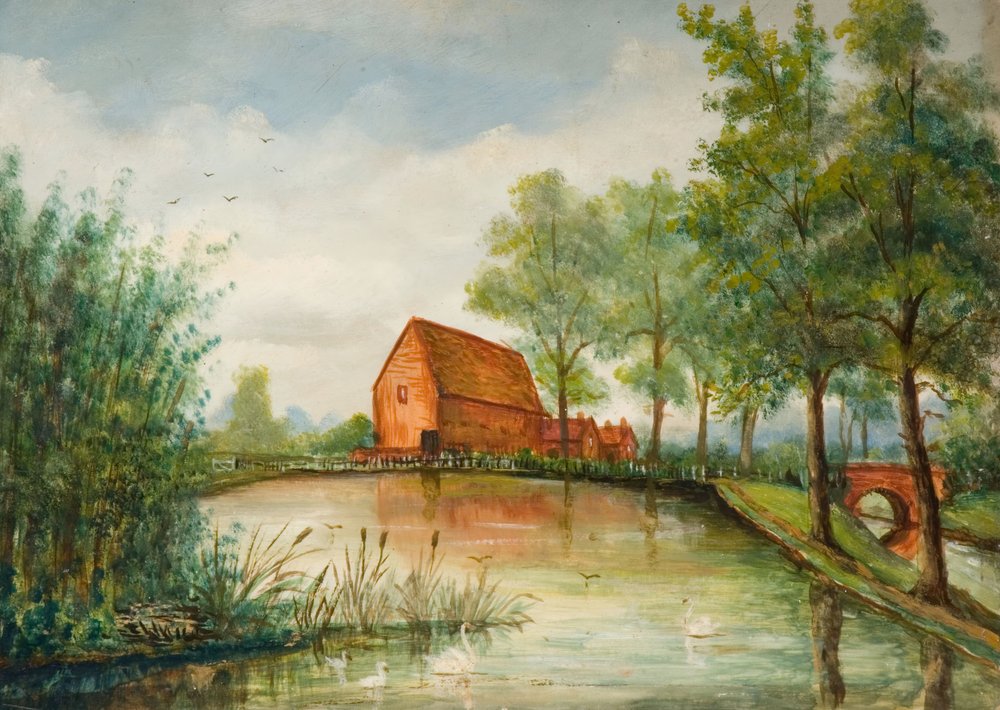 Old Pebble Mill Pool, Birmingham, 19th century by J. Booth