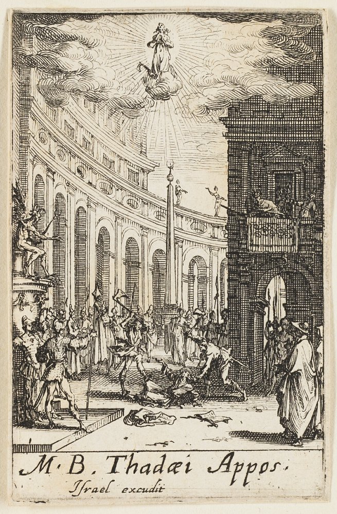 Martyrdom of Saint Thaddeus, plate twelve from The Martyrdoms of the ...