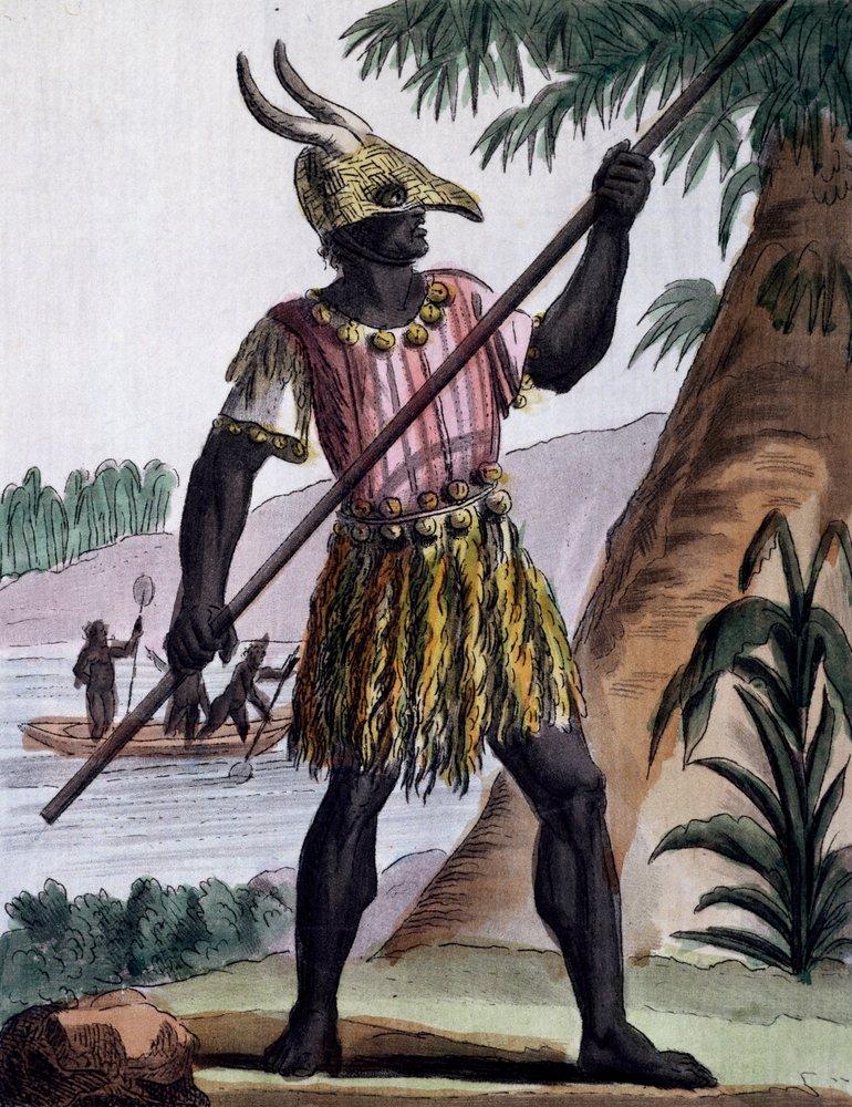 Bar used for circumcisions on Goree Island, Senegal, color engraving ...