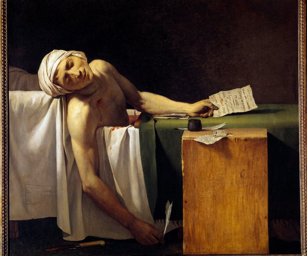 Jean Paul Marat murdered in his bathtub on 13/07/1793