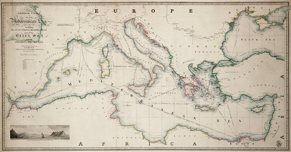 General Chart of the Mediterranean Sea Including the Gulf of Venice ...